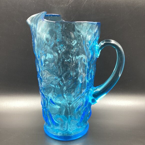 Morgantown | Dining | Morgantown Seneca Driftwood Crinkle Glass Pitcher ...